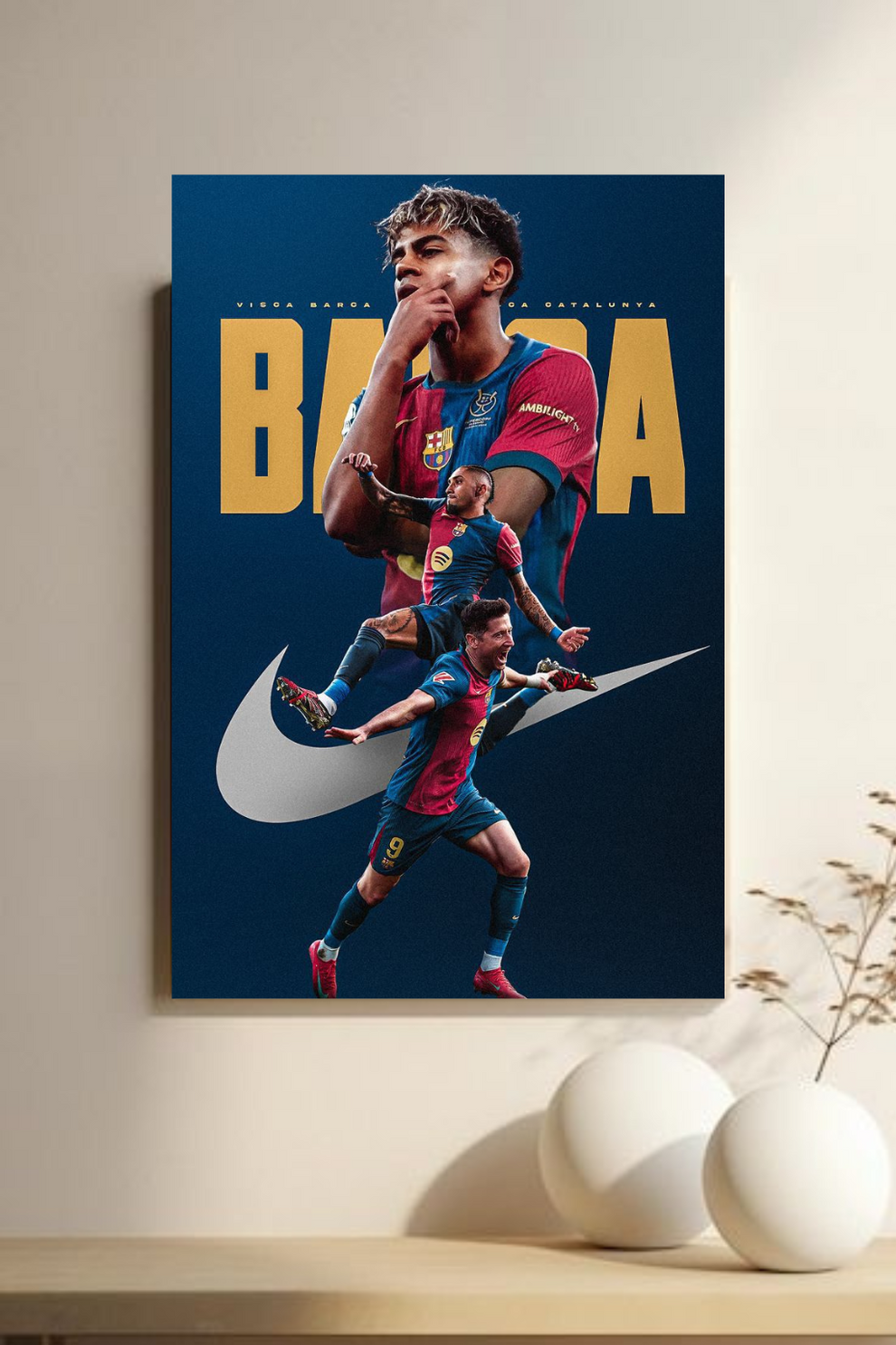 Iconic Barcelona Football Poster – Luxen Art Gallery
