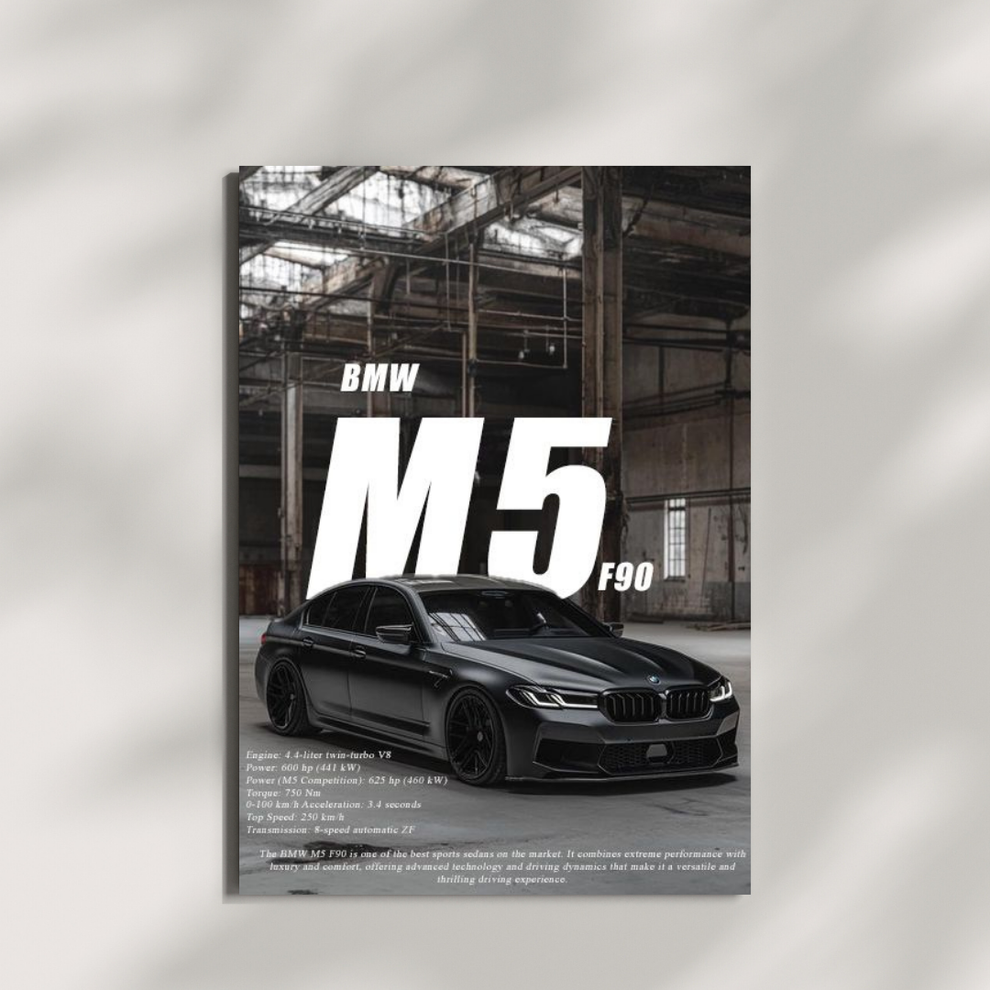 Unleash the Beast: BMW M5 F90 Poster – Luxen Art Gallery