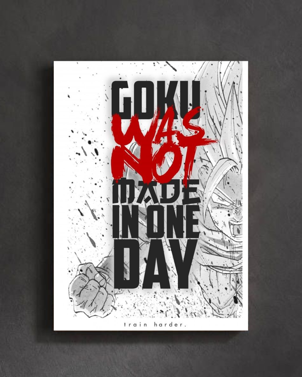 "Goku’s Journey Motivational Gym Poster – Luxen Art Gallery