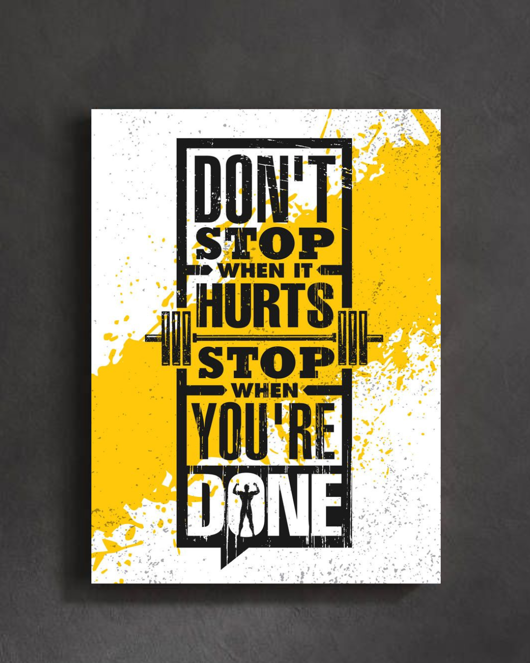 "Push Through Pain Inspiration Poster" – Luxen Art Gallery