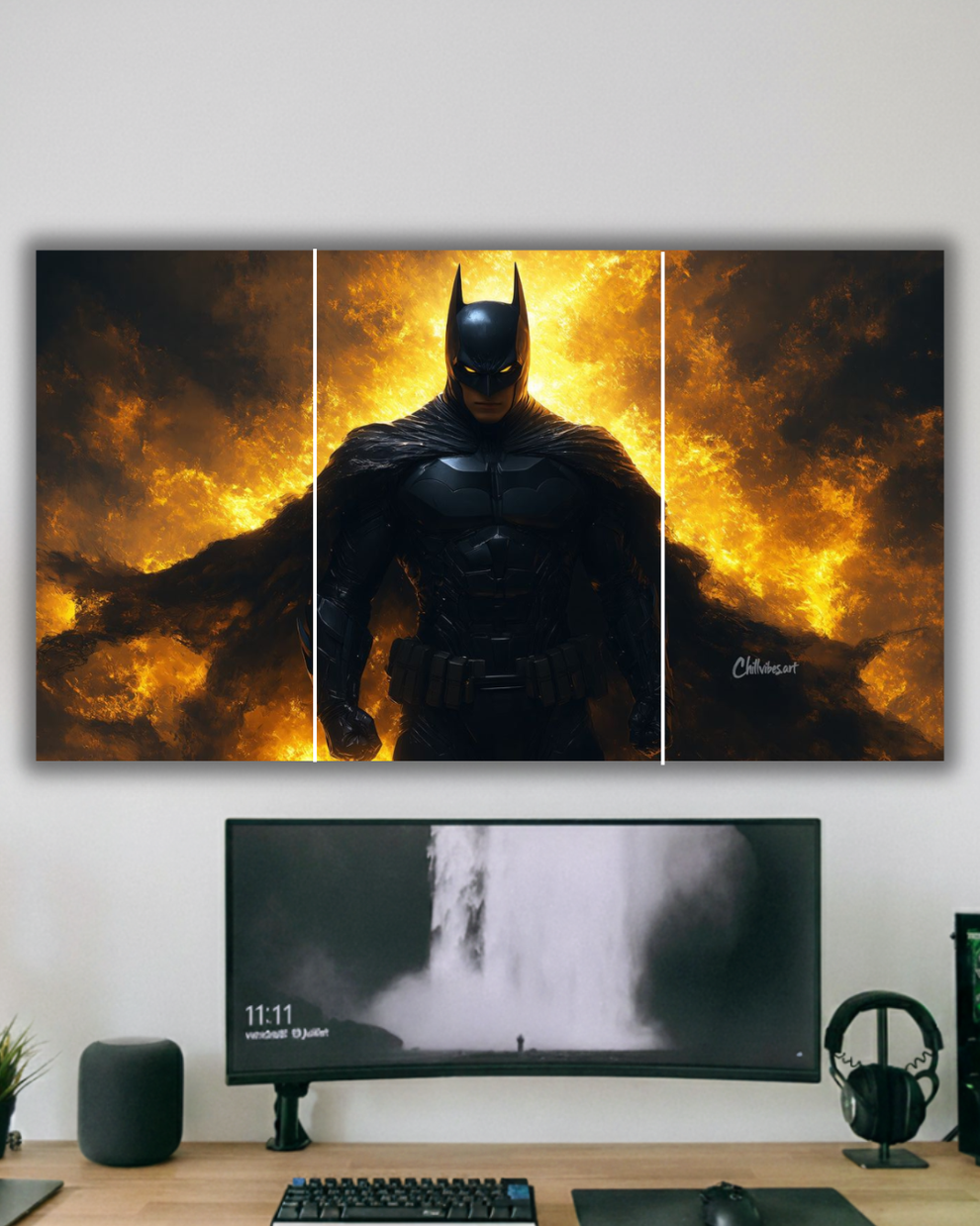 Knightfall in Red: Batman Wall poster – Luxen Art Gallery