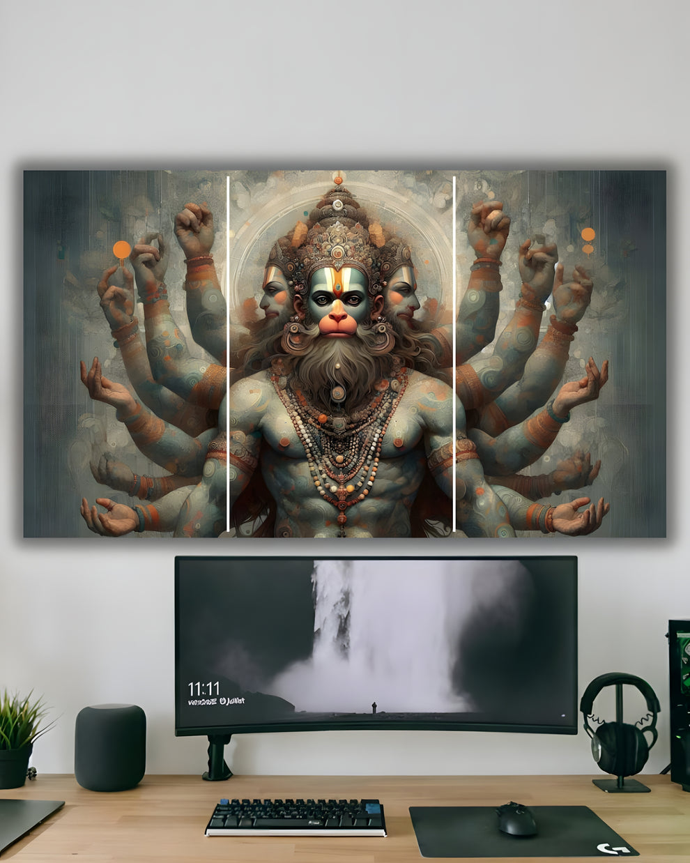 Panchmukhi Hanuman Divine Protector poster – Luxen Art Gallery