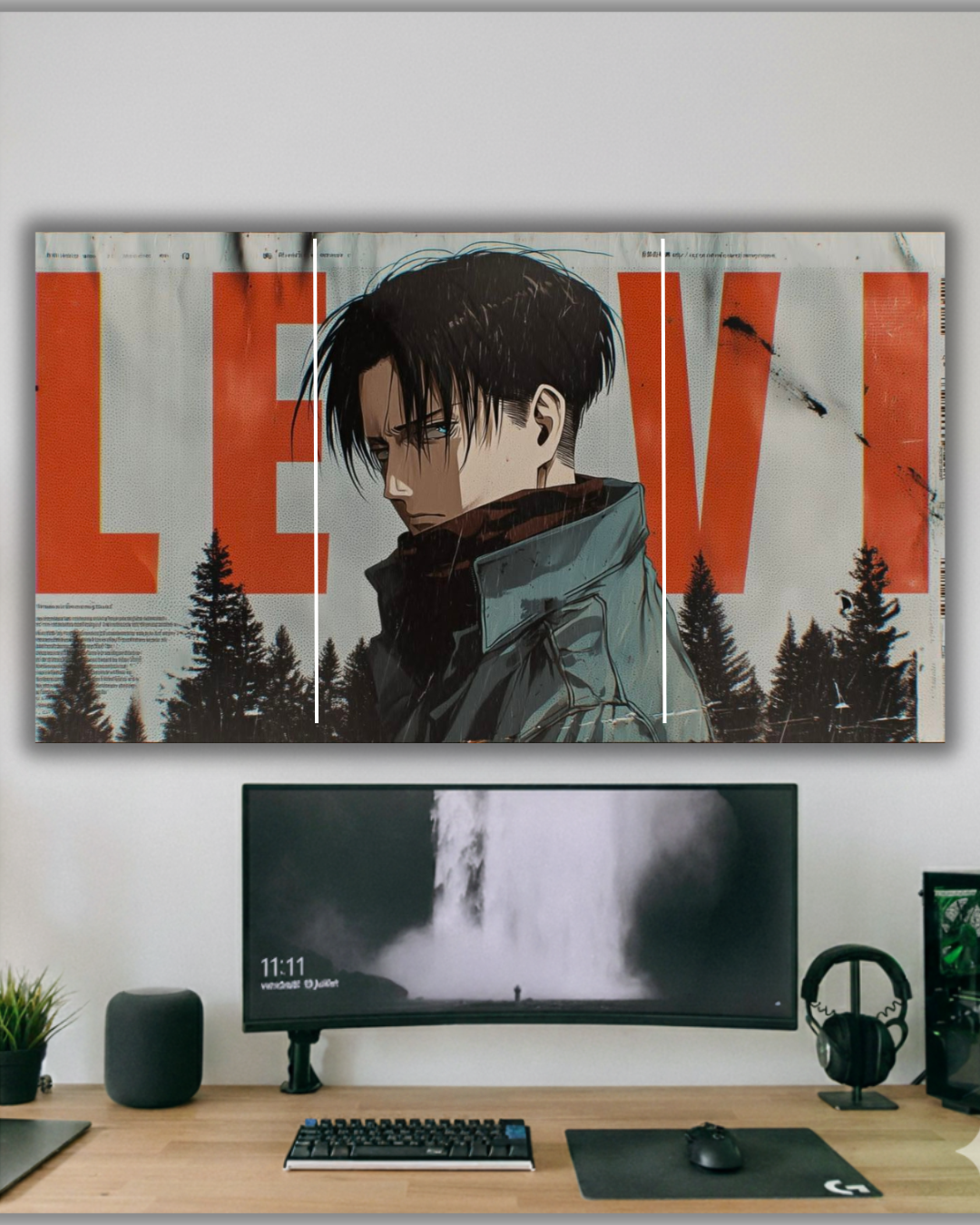"Attack on Titan Levi Scout Poster" – Luxen Art Gallery