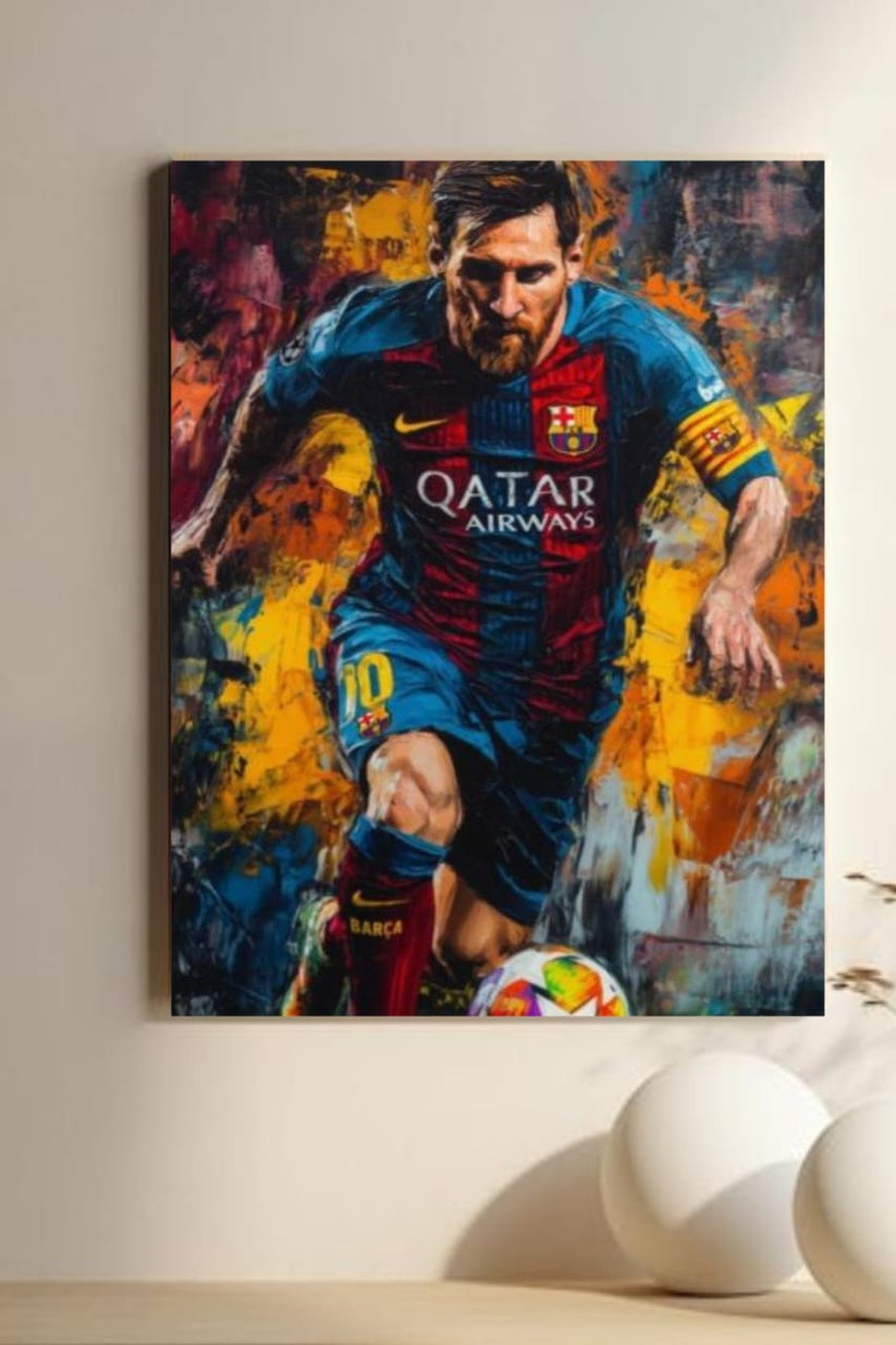 Messi || Dribble Motion Modern football Poster – Luxen Art Gallery